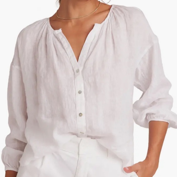 Bella Dahl | Tops | Bella Dahl White Button Down Top | Poshmark